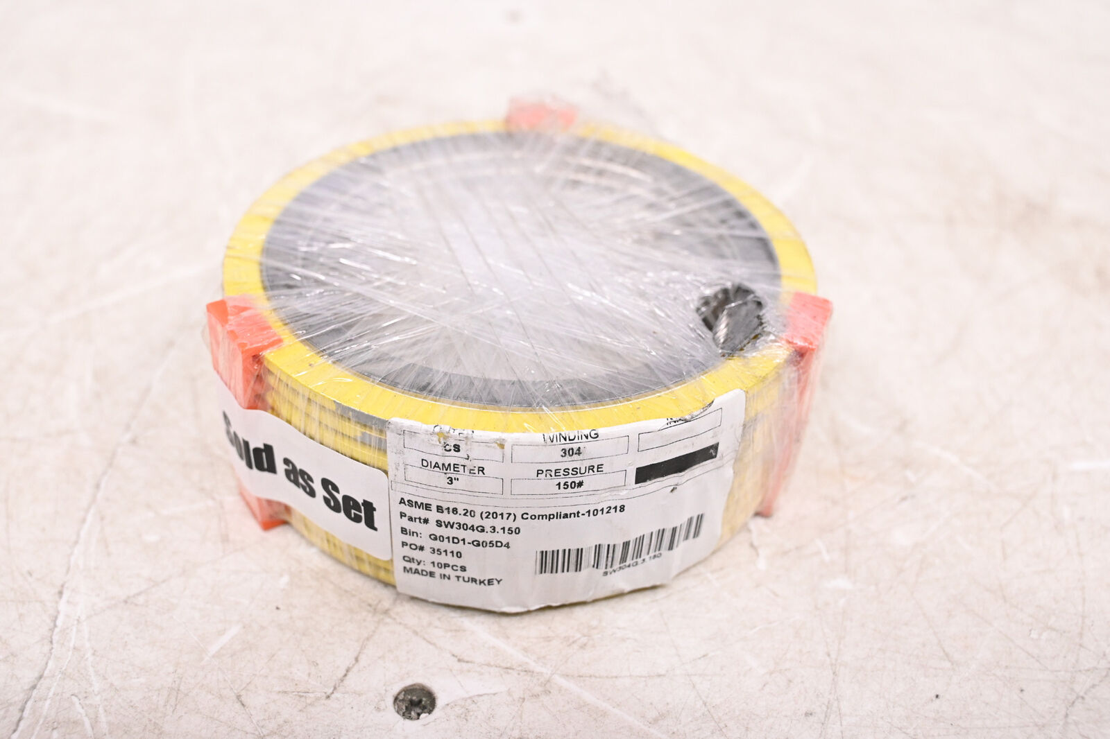 TEADIT SW304G.3.150IR Metalflex Spiral Wound Gasket, 913M, 3 Inch Size ...