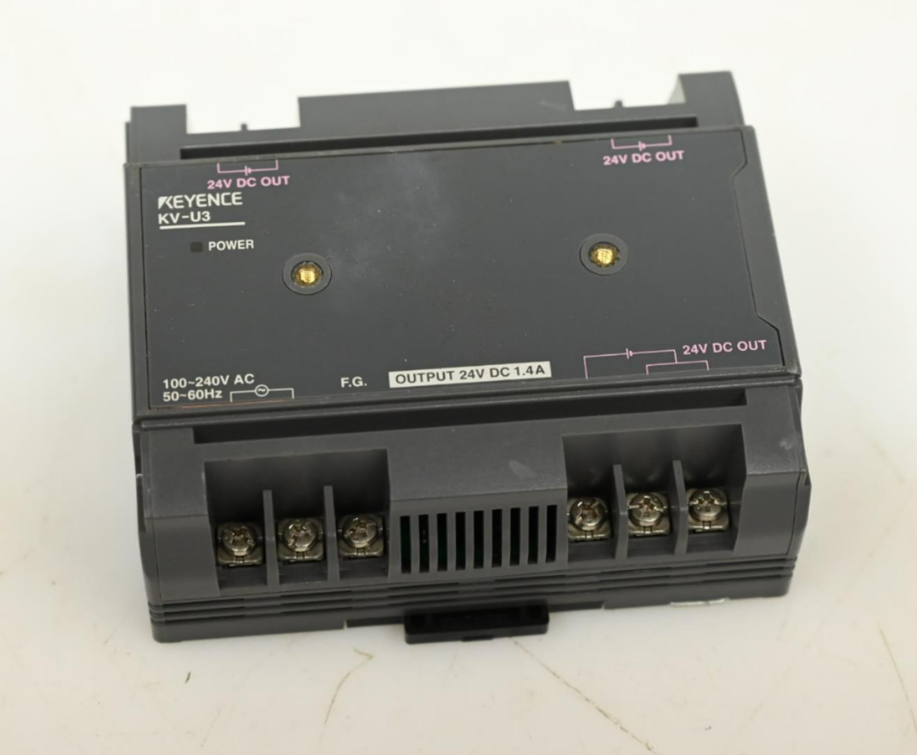 Keyence KV-U3 AC Power Supply Unit for PLC, Output of 24 VDC at 1.4 A ...